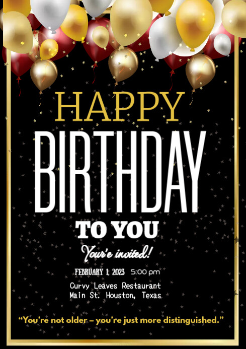 happy birthday a4 (1) Template | PosterMyWall