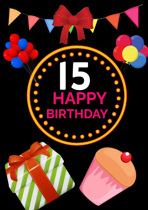 Happy birthday A4 template | PosterMyWall