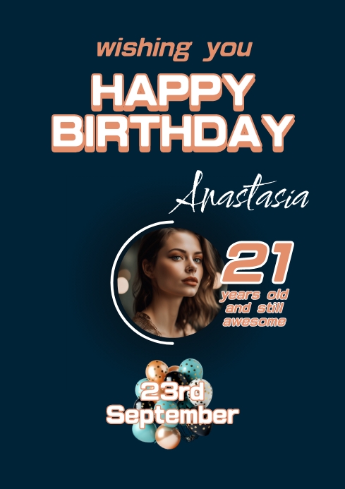 Plantilla de Happy Birthday Ad | PosterMyWall