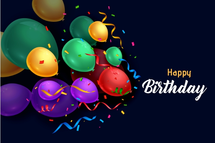 happy birthday balloon design Template | PosterMyWall