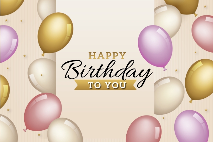happy birthday balloon design Template | PosterMyWall