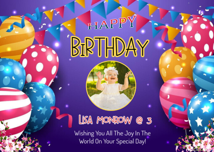 Happy Birthday Banner Template | PosterMyWall