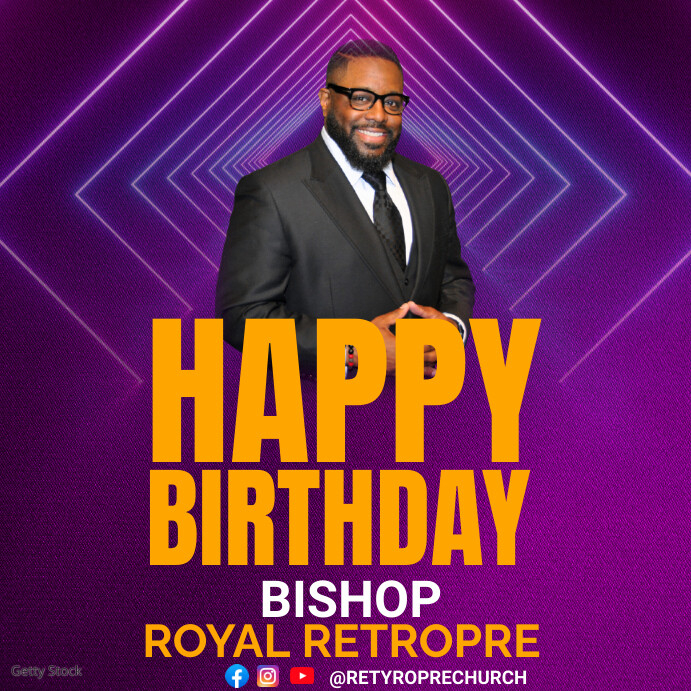 HAPPY BIRTHDAY BISHOP FLYERS Template | PosterMyWall
