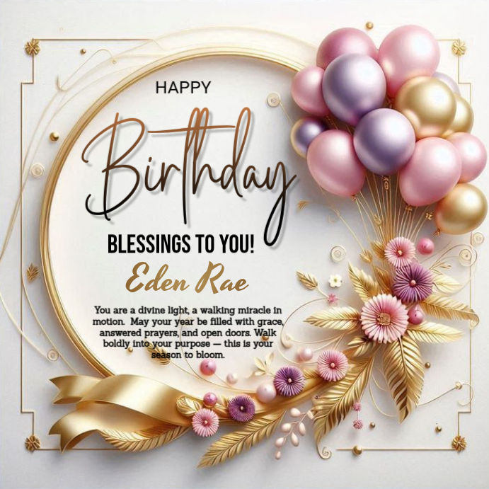 happy-birthday-blessing-card Template | PosterMyWall