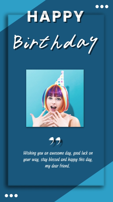 HAPPY BIRTHDAY BLUE Template | PosterMyWall