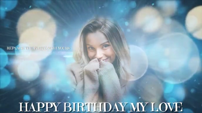 HAPPY BIRTHDAY blue version Template | PosterMyWall