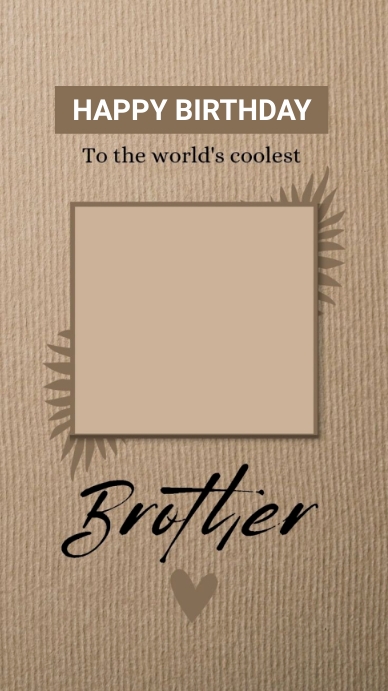 Happy Birthday brother Template | PosterMyWall