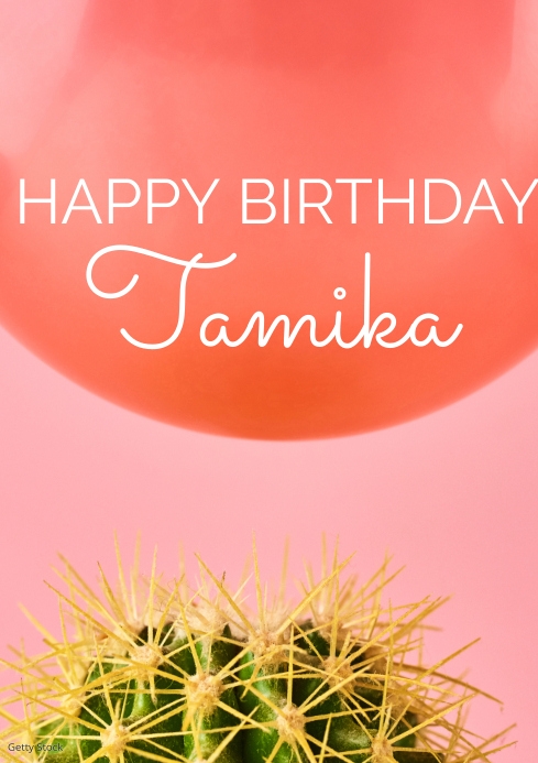 Happy Birthday Cactus Template Card | PosterMyWall