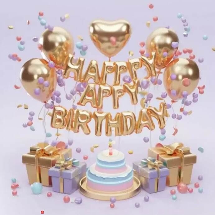 Happy birthday cake design template | PosterMyWall