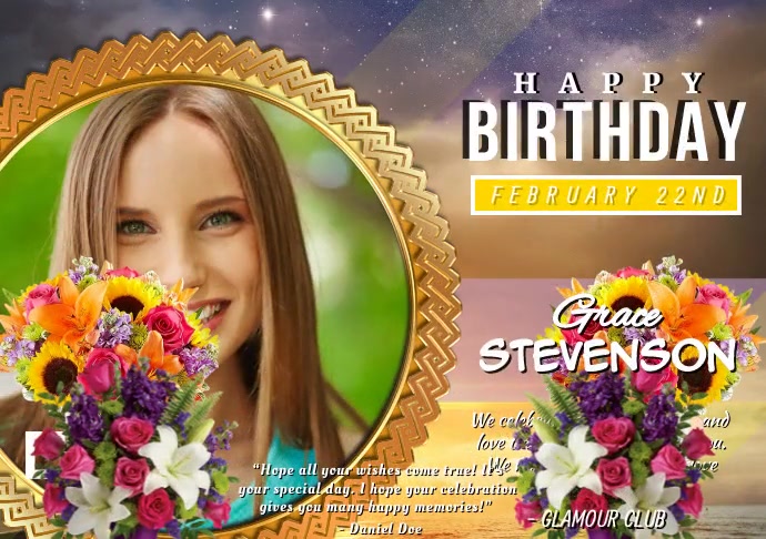 Happy birthday card Template | PosterMyWall