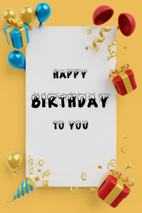 Happy Birthday card Template | PosterMyWall