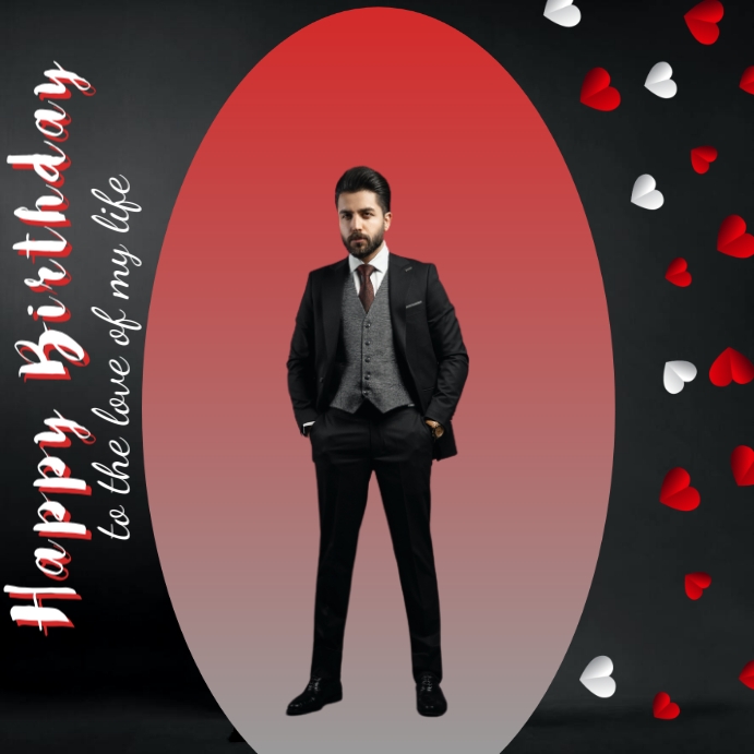 Copy of happy birthday card for a lover | PosterMyWall