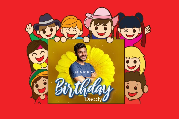 happy birthday card for daddy Template | PosterMyWall