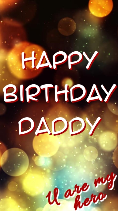 happy birthday card for daddy Template | PosterMyWall