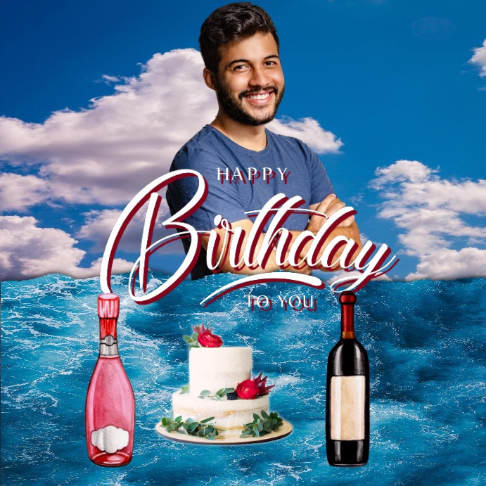 happy birthday card for friend Template | PosterMyWall