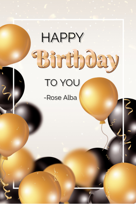 Happy birthday card template | PosterMyWall
