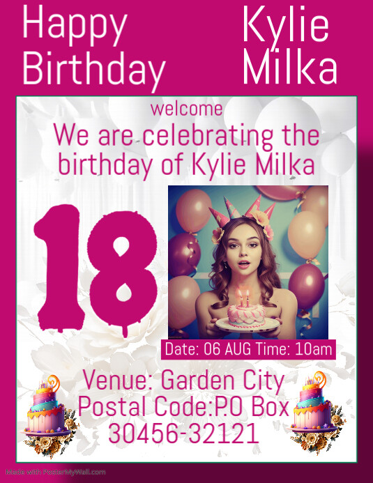 Happy Birthday Celebration Card Templat | PosterMyWall