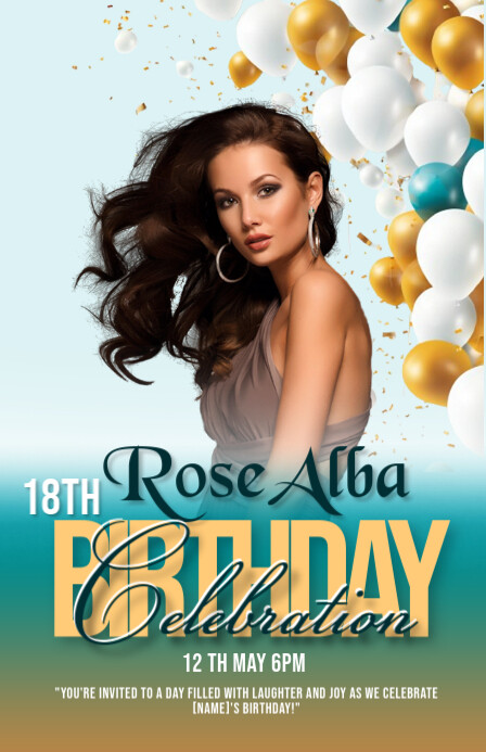 Happy birthday celebration card template | PosterMyWall