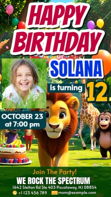 Happy Birthday Celebration Story Template for Kids | PosterMyWall