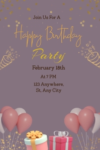 Happy birthday cute post Template | PosterMyWall