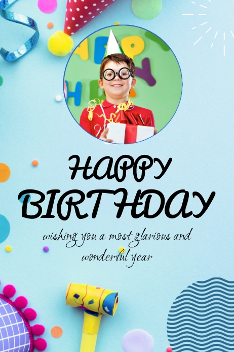 Happy Birthday Templat | PosterMyWall