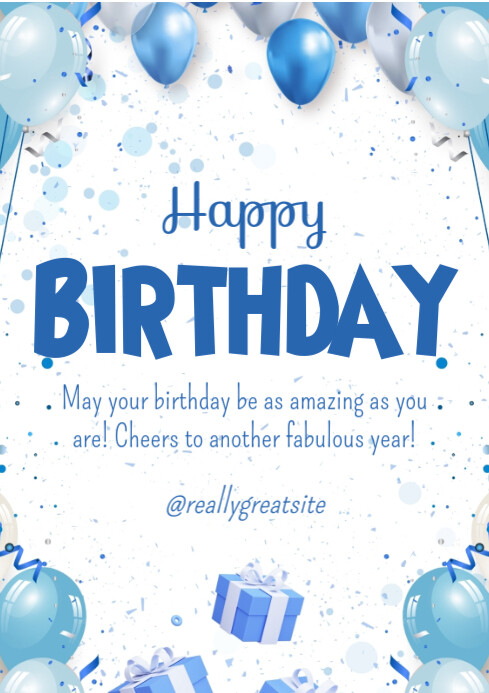 Happy Birthday Template | PosterMyWall