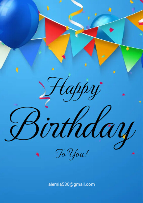 Happy Birthday Template | PosterMyWall