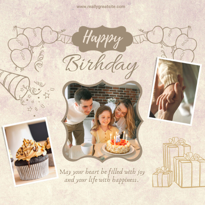 Happy Birthday Template | PosterMyWall