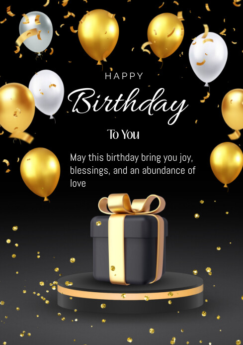 Happy birthday templaat | PosterMyWall