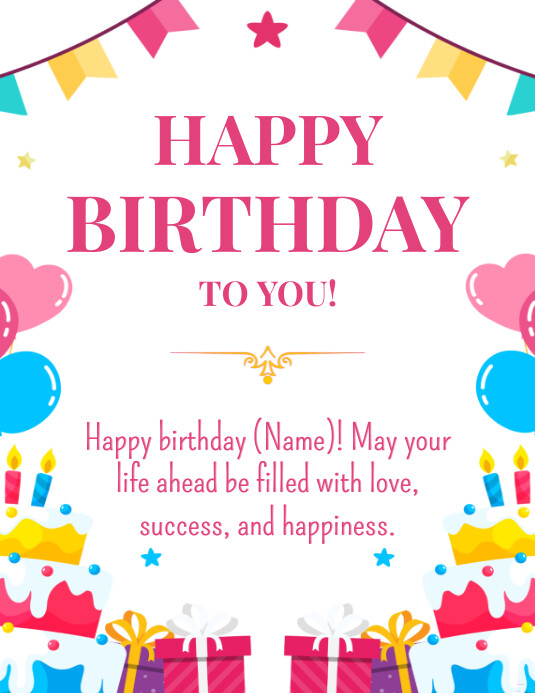 Plantilla de Happy birthday | PosterMyWall