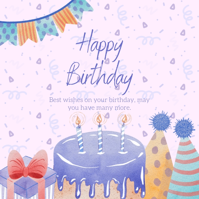 Happy Birthday Template | PosterMyWall