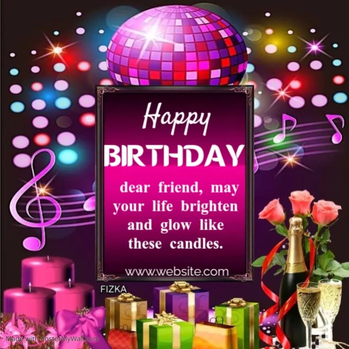 Plantilla de Happy birthday | PosterMyWall