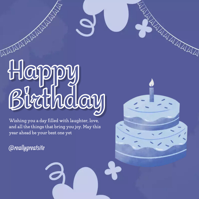Happy Birthday Template | PosterMyWall
