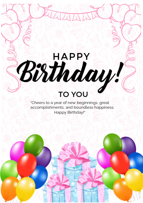 Happy Birthday Template | PosterMyWall