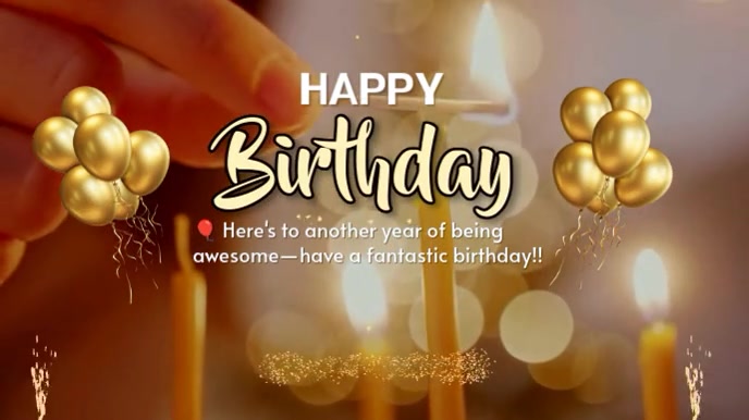 happy birthday digital display video Templat | PosterMyWall