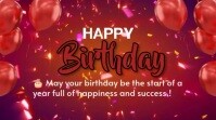 happy birthday digital display video Template | PosterMyWall
