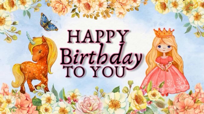 Plantilla de happy birthday digital display video | PosterMyWall