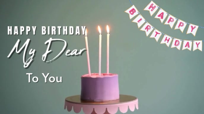 happy birthday digital display video เทมเพลต | PosterMyWall