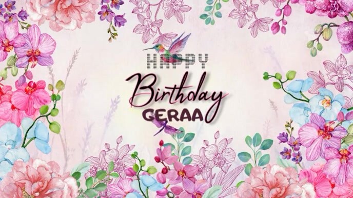Copy of happy birthday digital display video | PosterMyWall
