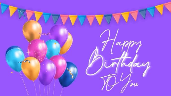 happy birthday digital display video Template | PosterMyWall