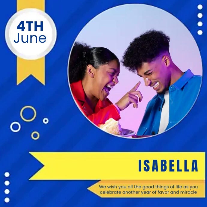 Plantilla de happy birthday editable animation video | PosterMyWall