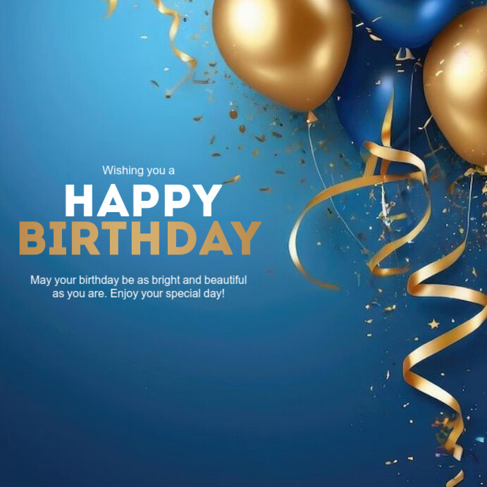 Copy of happy birthday editable template | PosterMyWall