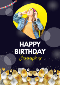 Birthday Template Card A3 | PosterMyWall