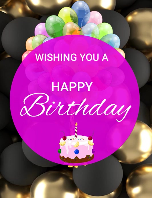 Happy Birthday Flyers Template | PosterMyWall