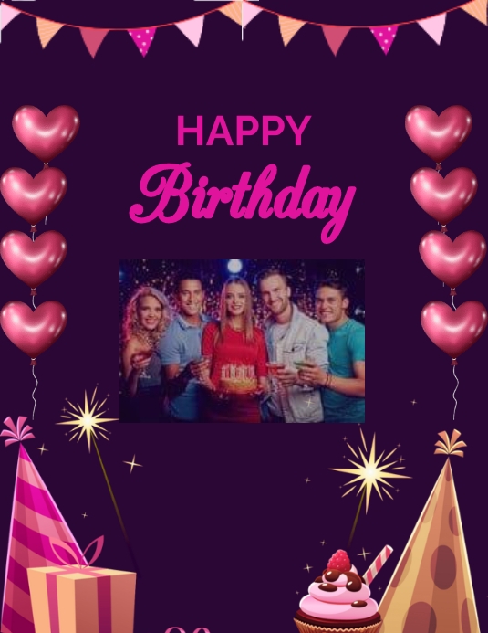 Happy Birthday Flyers Template | PosterMyWall