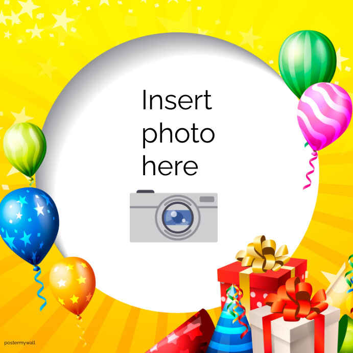 Modèle Happy Birthday Frame Instagram Post | PosterMyWall