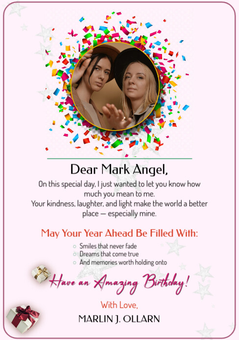 Happy Birthday Gift Card Template | PosterMyWall