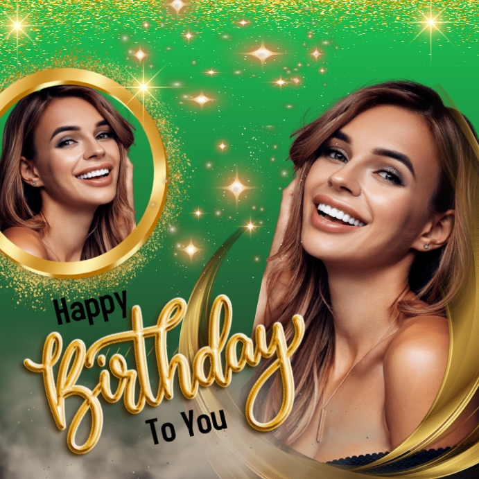 Happy birthday gold Template | PosterMyWall