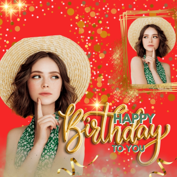 Happy birthday gold Template | PosterMyWall