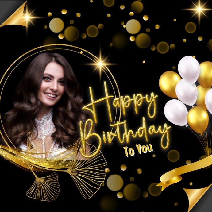 HAPPY BIRTHDAY GOLD Template | PosterMyWall